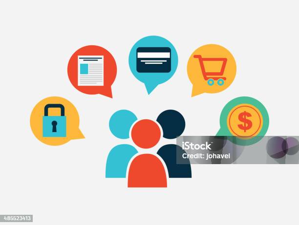 E코머스 디자인식 3 명에 대한 스톡 벡터 아트 및 기타 이미지 3 명 단일 객체 개념 Istock