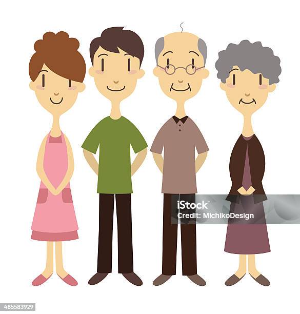 2 세대 부품군 4 명에 대한 스톡 벡터 아트 및 기타 이미지 4 명 T 셔츠 가족 Istock