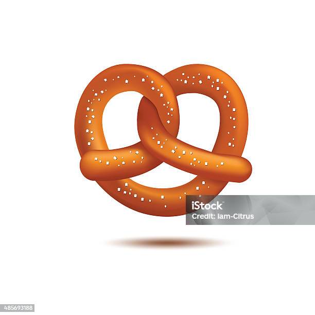 Realistic Vector Pretzel On The White Background向量圖形及更多椒鹽蝴蝶圈圖片 椒鹽蝴蝶圈