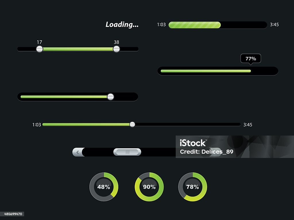 Vector Collection Of Preloaders And And Progress Loading Bars ... Vector Collection Of Preloaders And And Progress Loading Bars ...