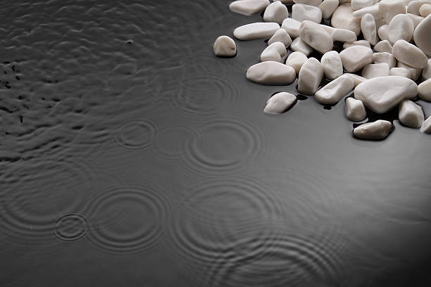 Free Stock Photo of Rain drops creating ripples in a small pond ...