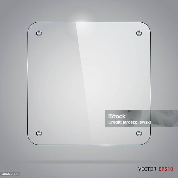 Vector Of Glass Frame With Steel Rivets向量圖形及更多2015年圖片 2015年 廣告 招貼