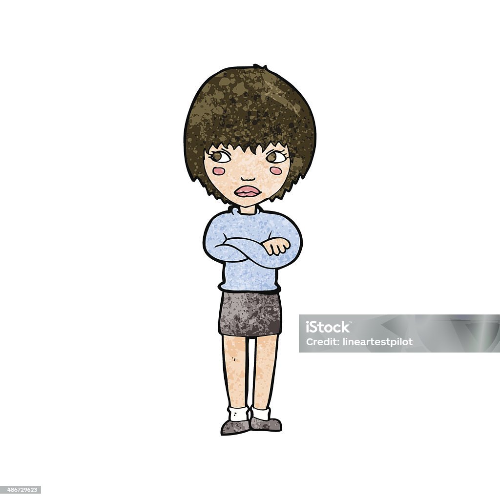 Cartoon Annoyed Woman Stock Illustration Download Image Now Adult Cheerful Clip Art Istock