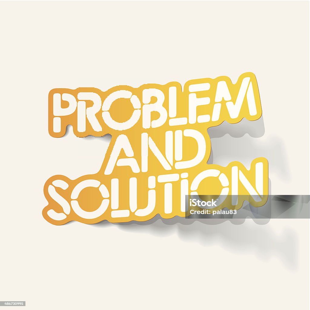 Realistic Design Element Problem And Solution Stock Illustration