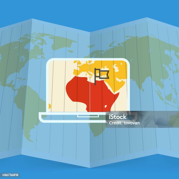 Africa On The Map Of The Earth Infographic Elements向量圖形及更多2015年圖片 Istock