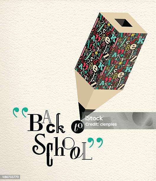 Back To School 알파벳 연필 컨셉입니다 학력으로 2015년에 대한 스톡 벡터 아트 및 기타 이미지 2015년
