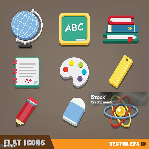 Back To School 아이콘 2015년에 대한 스톡 벡터 아트 및 기타 이미지 2015년 공부 과학 Istock