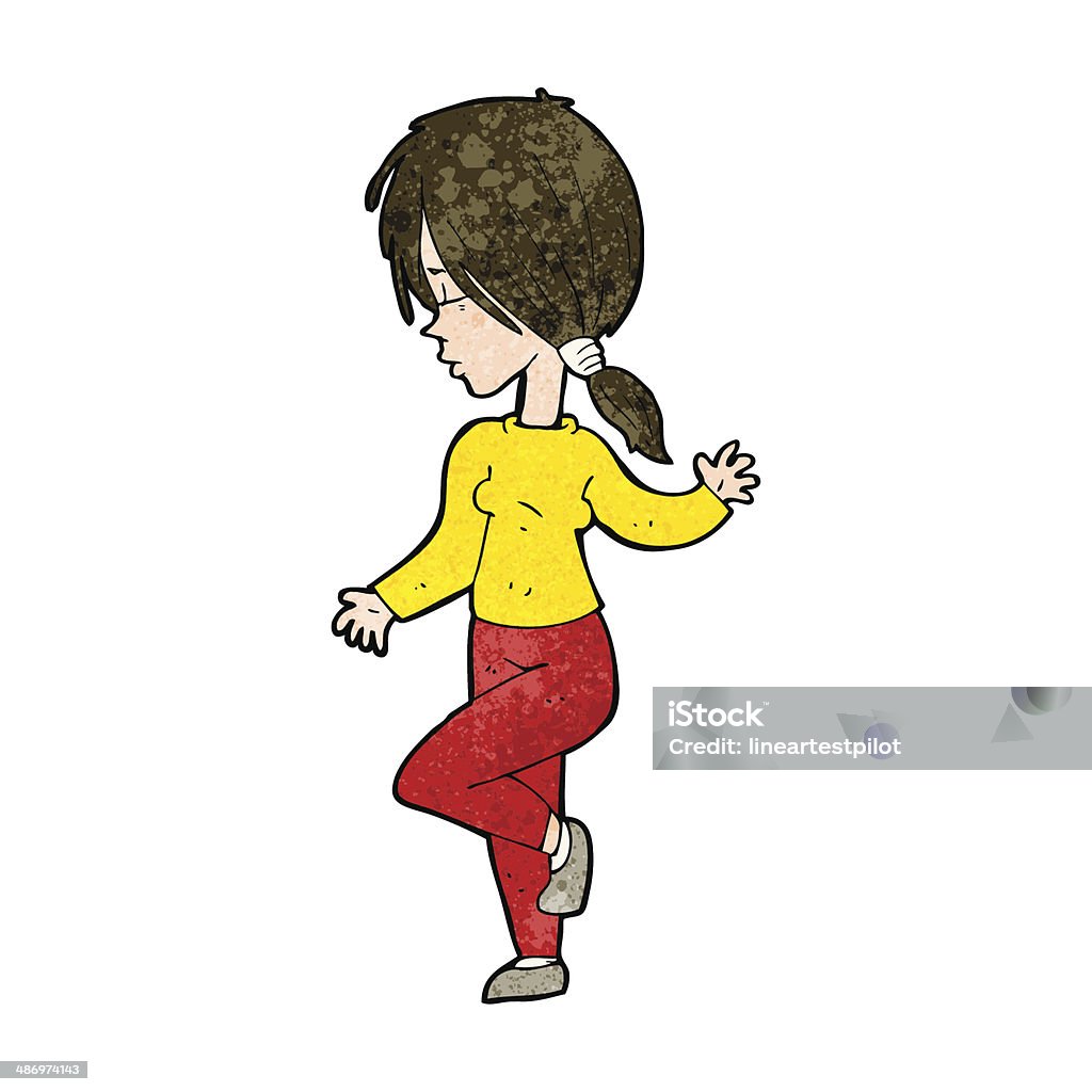 Cartoon Girl Dancing Stock Illustration Download Image Now Adult Bizarre Cheerful Istock
