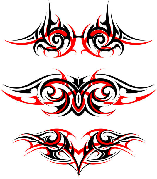 Red Tribal Tattoo