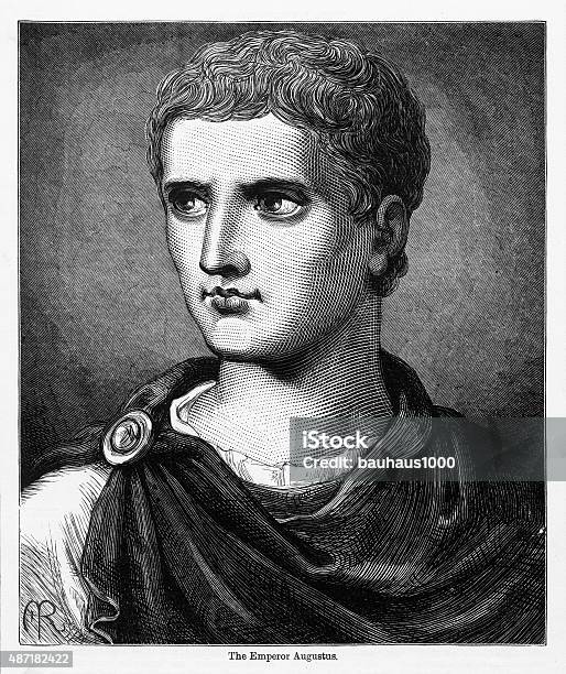 Caesar Augustus 로마 발코니가있는 음각 아우구스투스에 대한 스톡 벡터 아트 및 기타 이미지 아우구스투스 로마