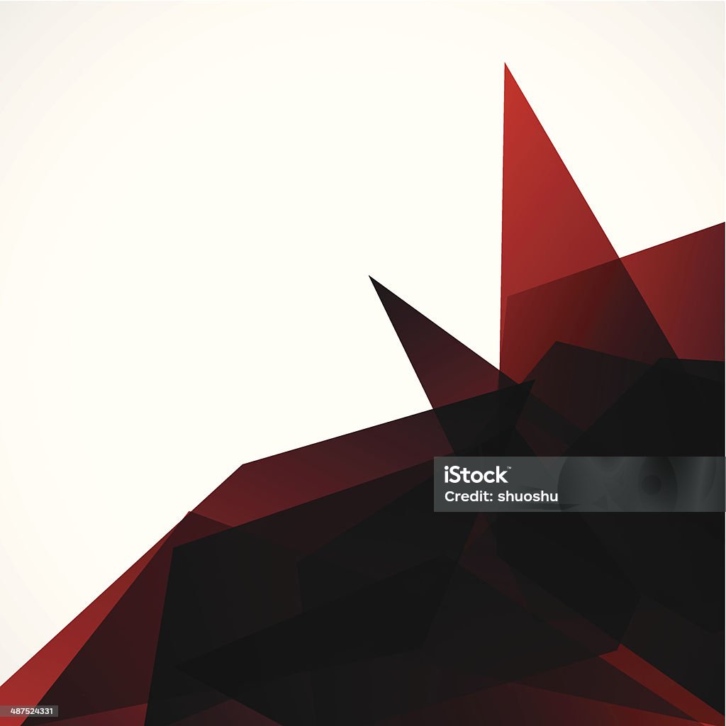 Abstract Red Transparency Geometry Shape Background Stock Illustration