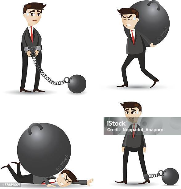 Homme Daffaires Dessin Animé Ensemble De Défaillance Vecteurs Libres De