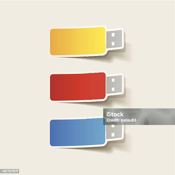 실감나는 디자인 요소 Usb 0명에 대한 스톡 벡터 아트 및 기타 이미지 0명 Usb 케이블 그림자 Istock