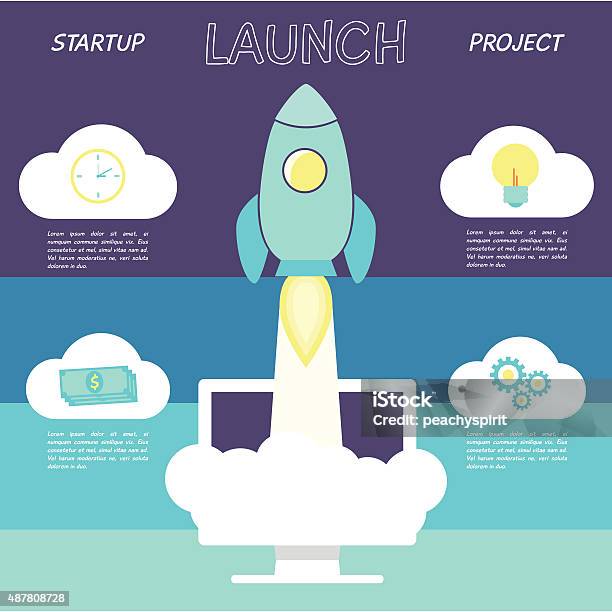 Launch 시작 컨셉입니다 로켓 2015년에 대한 스톡 벡터 아트 및 기타 이미지 2015년 개발 계획 Istock