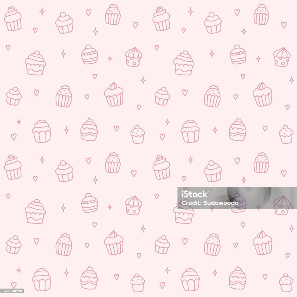 Cupcake Seamless Pattern向量圖形及更多杯形糕餅圖片 杯形糕餅 式樣 背景 主題 Istock