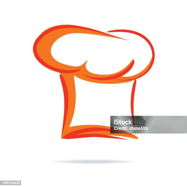 Cute Chefs Hat In Orange Stock Illustration Download Image Now