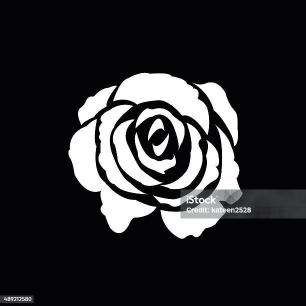 Black Silhouette Of Rose向量圖形及更多2015年圖片 2015年 側影 剪裁圖 Istock