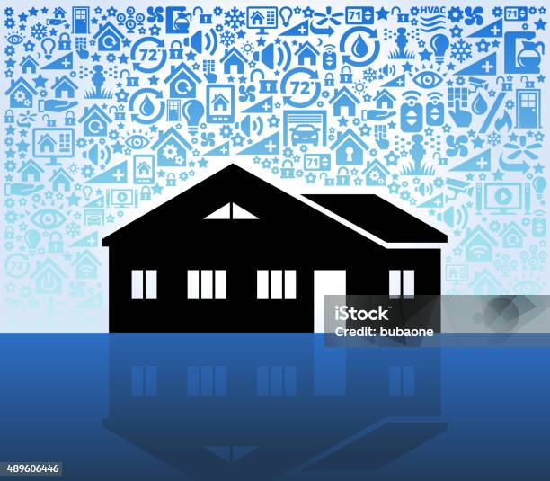 Private House On Home Automation And Security Vector Background Stock