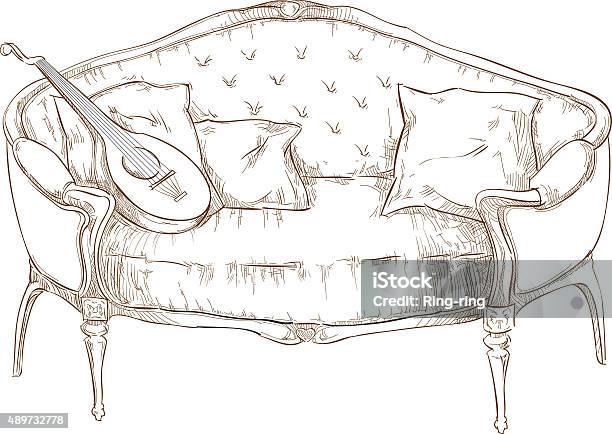 Ilustración de Vecor Hechos A Mano Dibujo De Un Acogedor Interior ... Ilustración de Vecor Hechos A Mano Dibujo De Un Acogedor Interior ...