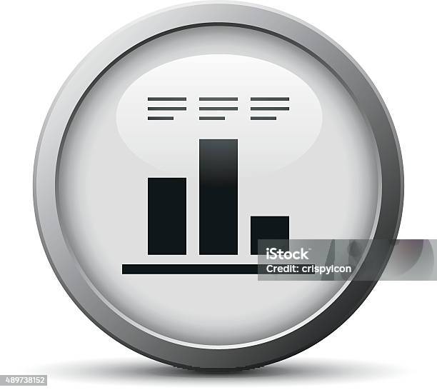 Bar Graph 아이콘을 실버 버튼을 클릭합니다 실버 시리즈 2015년에 대한 스톡 벡터 아트 및 기타 이미지 2015년