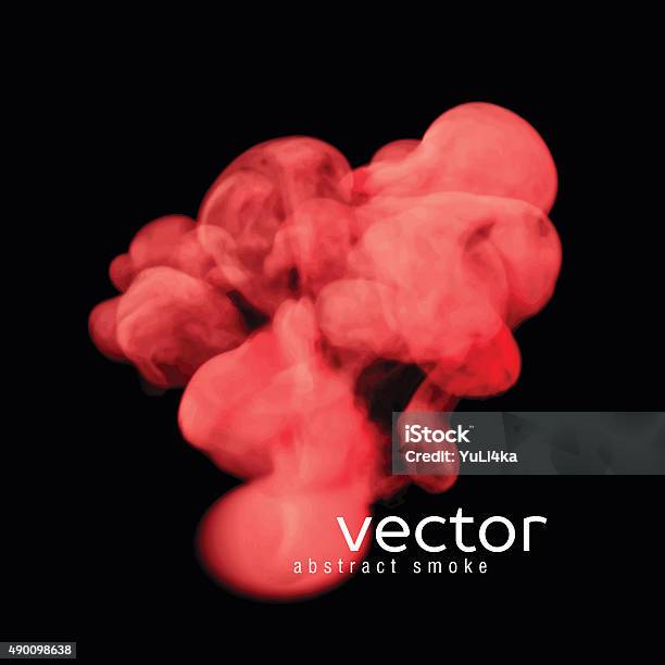Vector Illustration Of Red Smoke Stock Illustration Download Image Now 2015 Abstract