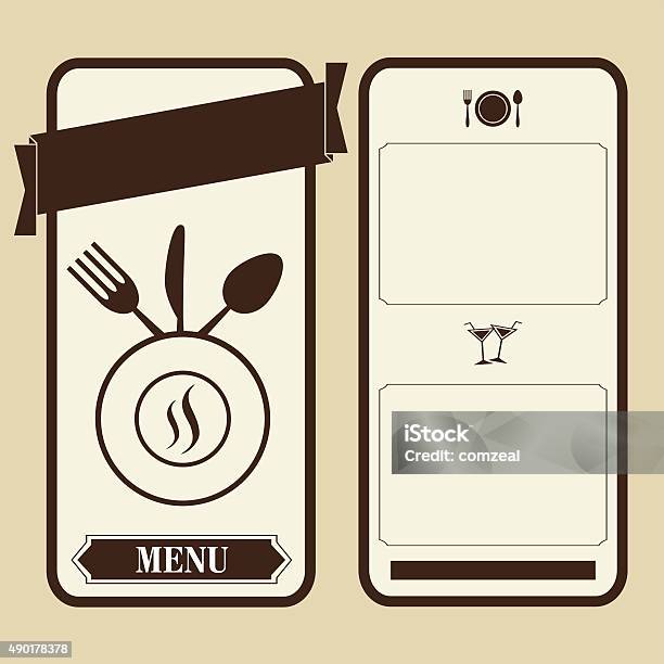 Template Menu Untuk Restoran Dan Kafe Ilustrasi Vektor Ilustrasi Stok