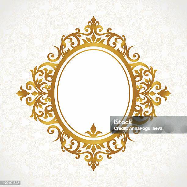 Vector Decorative Frame In Victorian Style向量圖形及更多金色圖片 金色 有邊框的 華麗的