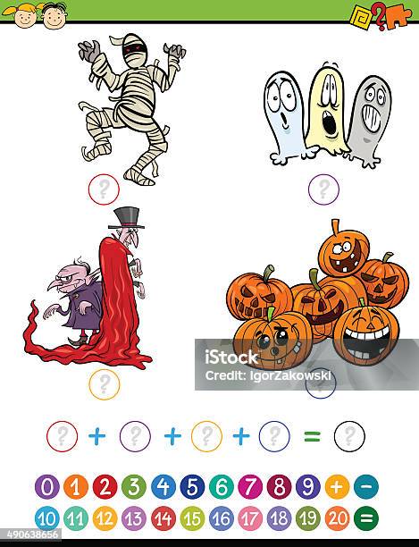 Ilustrasi Kartun Tugas Matematika Ilustrasi Stok Unduh Gambar