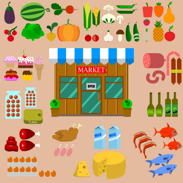 Produce Aisle Nobody Illustrations Royalty Free Vector Graphics And Clip