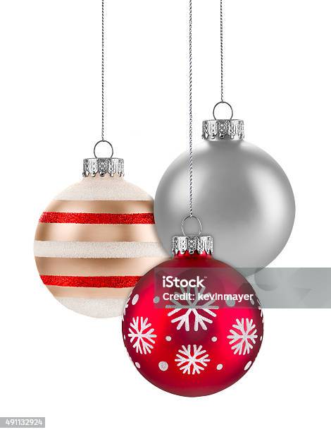 Ornamen Natal Terisolasi Di Atas Putih Foto Stok Unduh Gambar