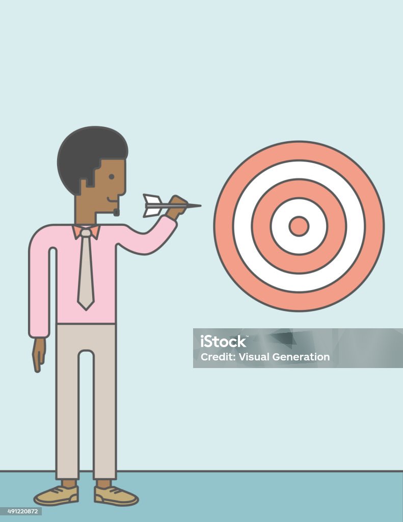 Businessman With Target Board Stock Illustration Download Image Now