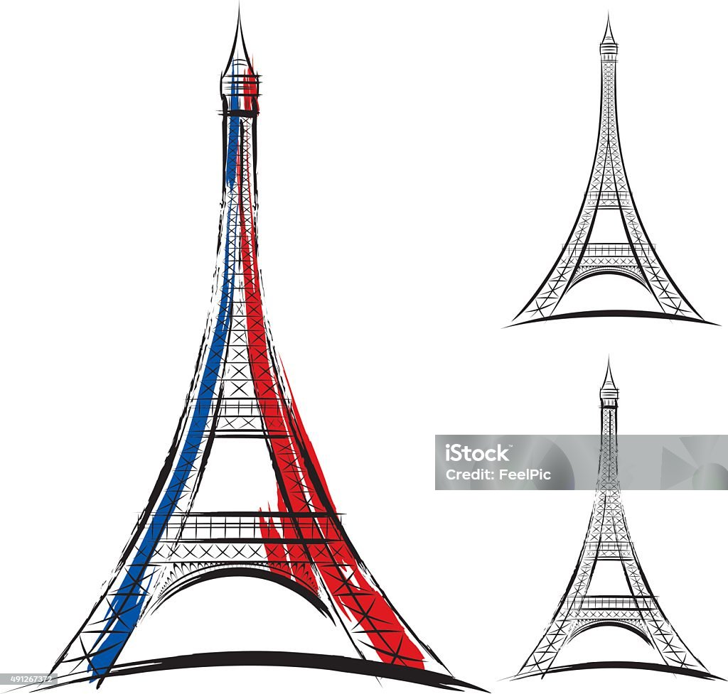 Vector Eiffel Tower On White Background向量圖形及更多拉斯維加斯艾菲爾鐵塔圖片 拉斯維加斯艾菲爾鐵塔