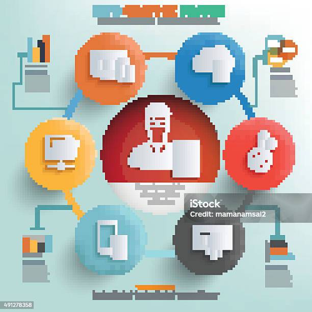 Admin Data Concept Info Graphic Design Clean Vector向量圖形及更多2015年圖片 Istock