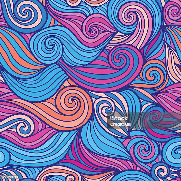 Seamless Wave Pattern向量圖形及更多2015年圖片 2015年 夏天 外型 Istock