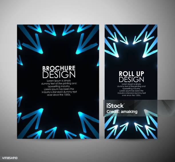 Desain Bisnis Brosur Abstrak Arrows Template Latar Belakang Atau Roll