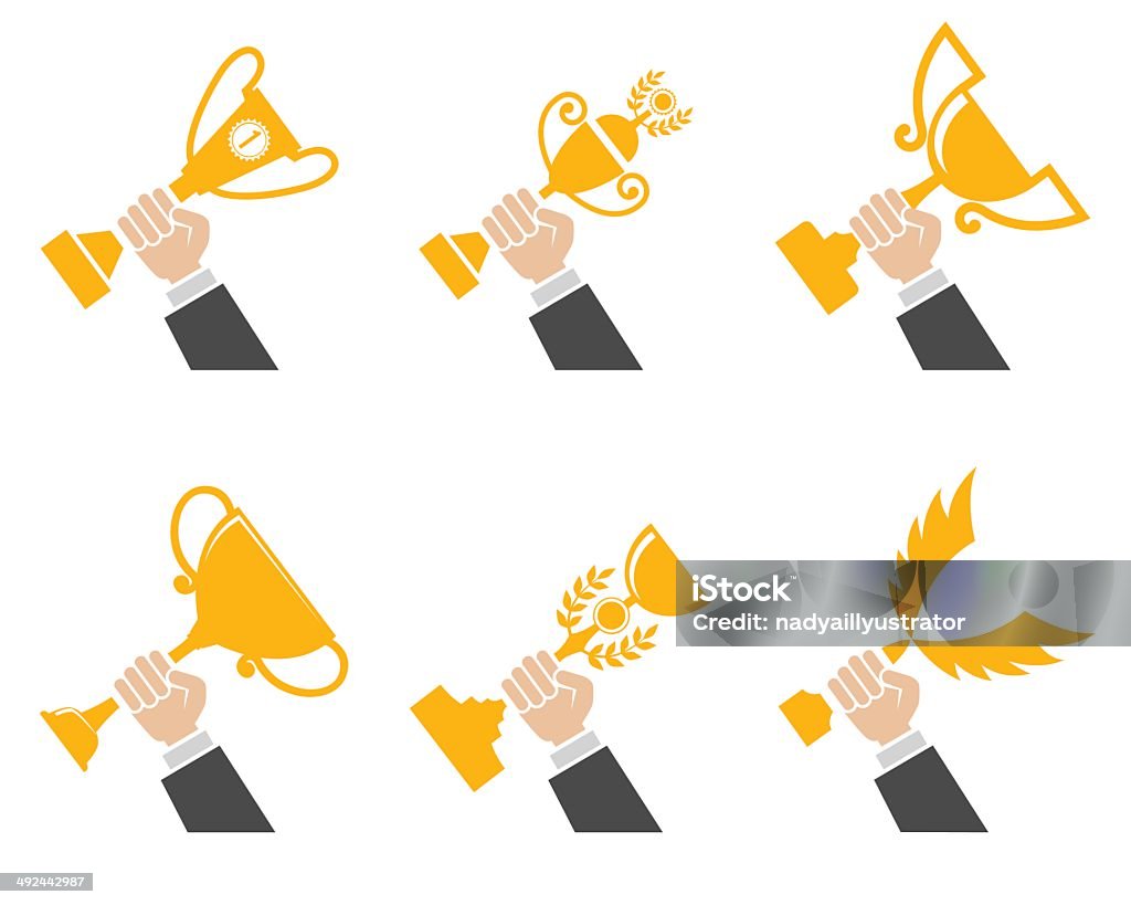 Hand Holding Trophy Stock Illustration Download Image Now