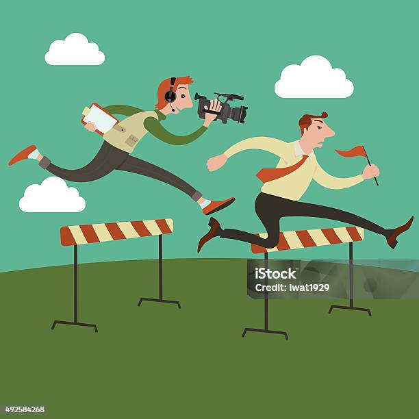 Pengusaha Melompati Rintangan Ilustrasi Stok Unduh Gambar Sekarang