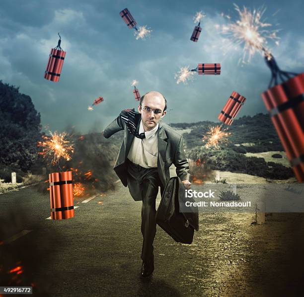 Man Escaping From Dynamite Exploding Stock Photo - Download Image Now ... Man Escaping From Dynamite Exploding Stock Photo - Download Image Now ...
