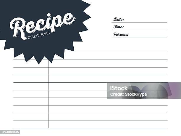 Recipe 카드 흰색 배경 요리법에 대한 스톡 벡터 아트 및 기타 이미지 요리법 형판 2015년 Istock