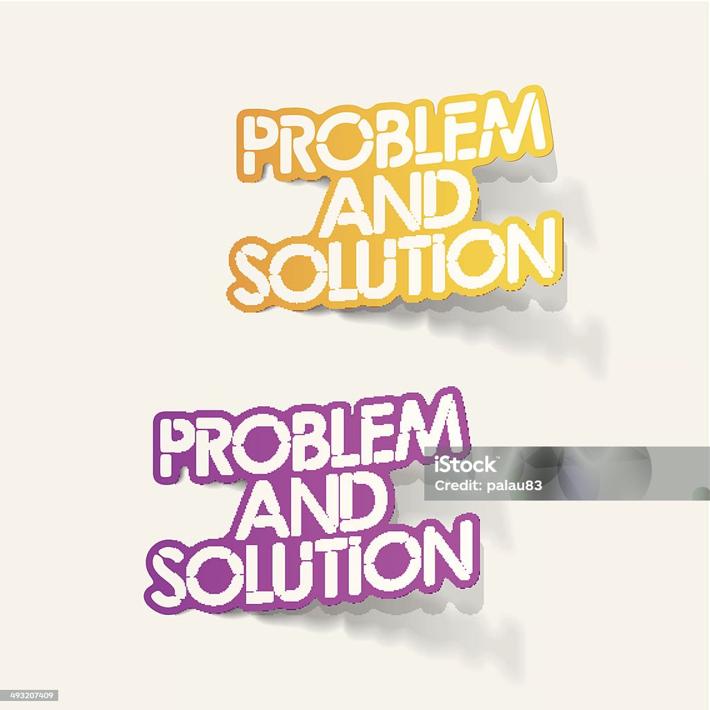 Realistic Design Element Problem And Solution Stock Illustration