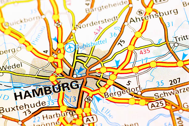 Hamburg on map | Free Stock Image - Barnimages