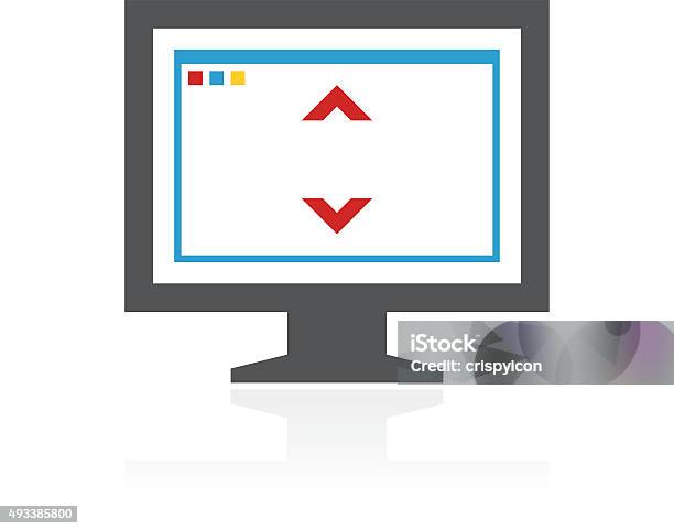 Moniteur Dordinateur Icône Sur Fond Blanc Colorseries Vecteurs Libres