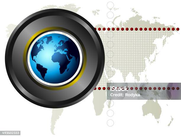 Abstract Tech Earth Globe Background向量圖形及更多世界地圖圖片 世界地圖 互聯網 人工造的