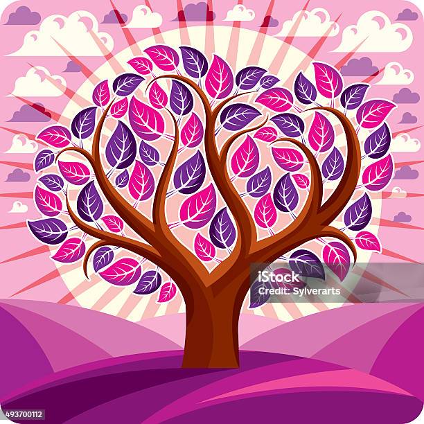 Art Graphique Vectoriel Illustration Darbre Stylisé Branchy Vecteurs