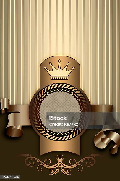 Decorative Background With Elegant Frame And Ribbon向量圖形及更多2015年圖片 Istock