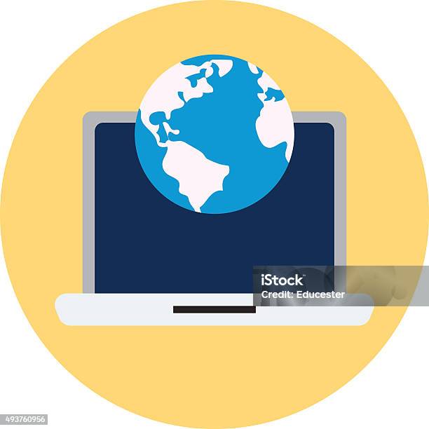 Globe 랩탑형 채색기법 벡터 일러스트 0명에 대한 스톡 벡터 아트 및 기타 이미지 0명 2015년 고름 Istock