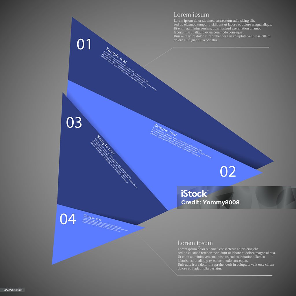 Infographic Template Mit Dreieckschnitt Zu Vier Blue Teilen Stock ... Infographic Template Mit Dreieckschnitt Zu Vier Blue Teilen Stock ...