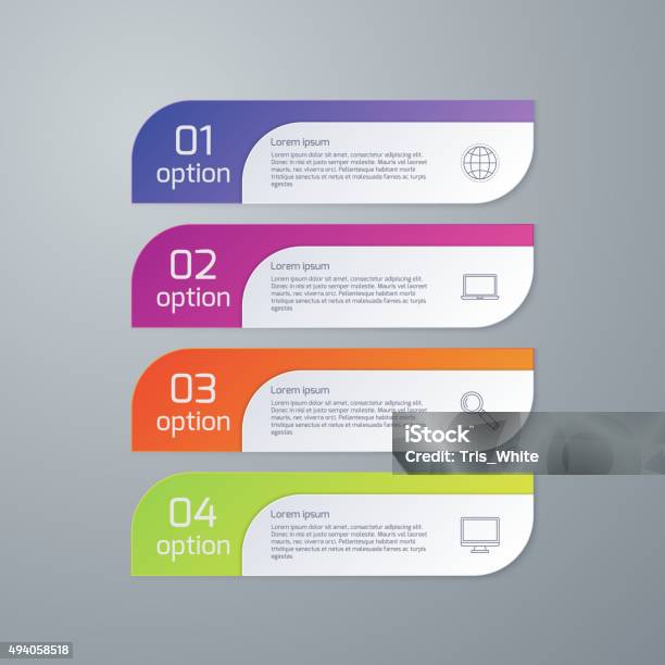 Vector Illustration Infographics Four Options向量圖形及更多2015年圖片 2015年 信息