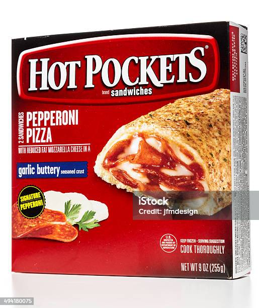 Hot Pockets Pepperoni Pizza Sandwiches Box 照片檔及更多 三文治 照片 三文治 商務 垂直