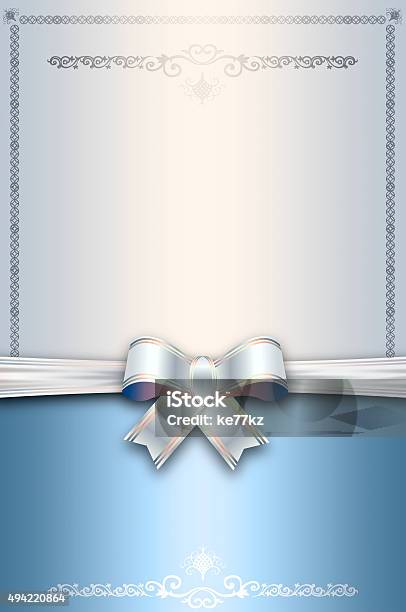 Decorative Background With Elegant Frame And Bow向量圖形及更多2015年圖片 2015年